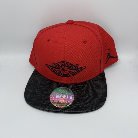 Jordan | Accessories | Air Jordan Wings Bred Jumpman Hat Snapback Cap ...